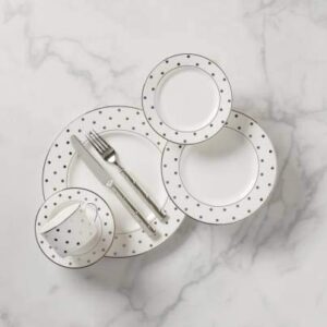 KATE SPADE Larabee Road Platinum 5-piece Place Setting, 4.5 LB, Metallic