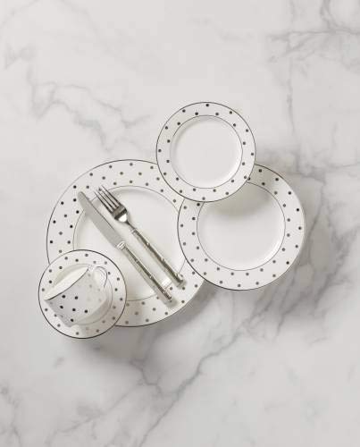 KATE SPADE Larabee Road Platinum 5-piece Place Setting, 4.5 LB, Metallic