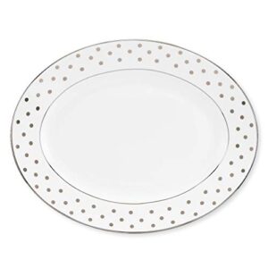 kate spade larabee road platinum 13″ oval platter, 3.25 lb, metallic