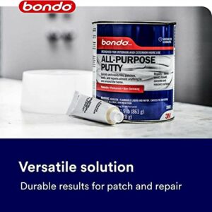 Bondo All-Purpose Putty, Designed for Interior and Exterior Home Use, Paintable, Permanent, Non-Shrinking, 1.9 lb., 1-Quart