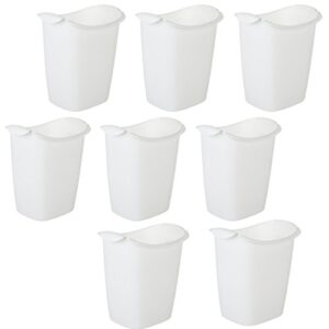 Rubbermaid FG238500WHT 14 Quart White Recycle Bag Wastebasket