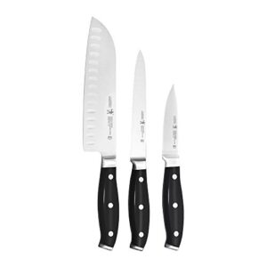 henckels forged premio starter knife set, 3 piece, black