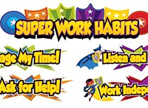 Carson Dellosa Super Power Super Work Habits Mini Bulletin Board Set (110315)