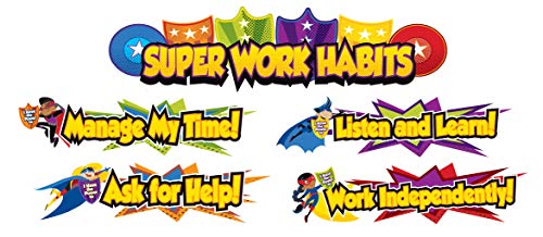 Carson Dellosa Super Power Super Work Habits Mini Bulletin Board Set (110315)