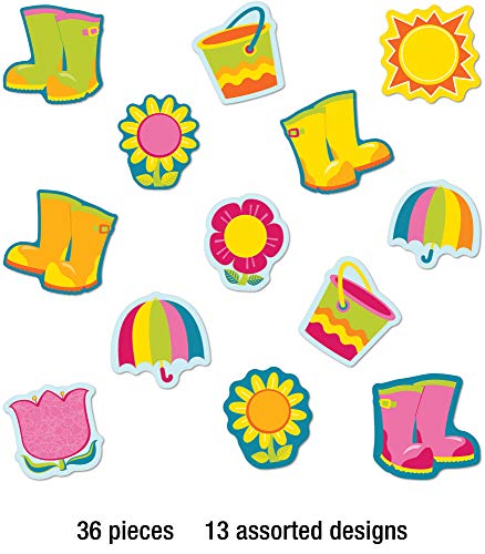 Carson Dellosa | Spring Mix Mini Cut-Outs | 3-inch x 3-inch, 36pcs, Model: 120183