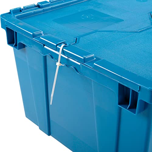 Blue Distribution Container With Hinged Lid 23-3/4x19-1/4x12-1/2