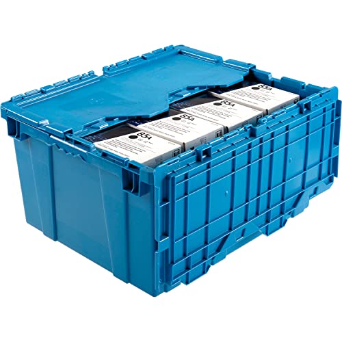 Blue Distribution Container With Hinged Lid 23-3/4x19-1/4x12-1/2