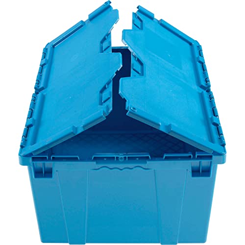 Blue Distribution Container With Hinged Lid 23-3/4x19-1/4x12-1/2