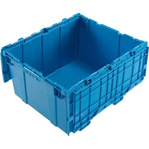 Blue Distribution Container With Hinged Lid 23-3/4x19-1/4x12-1/2