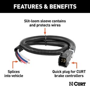 CURT 51515 Quick Plug Universal Electric Trailer Brake Controller Wiring Harness