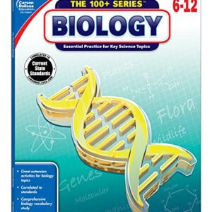 Carson Dellosa The 100 Series: Biology Workbook—Grades 6-12 Science, Matter, Atoms, Cells, Genetics, Elements, Bonds, Classroom or Homeschool Curriculum (128 pgs)