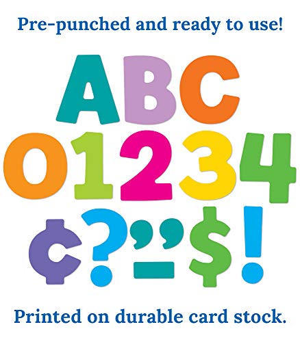 Carson Dellosa 4 In. Colorful Bulletin Board Letters For Classroom, Uppercase Alphabet Letters, Numbers, And Punctuation Cutouts, Colorful Letters For Bulletin Board (152 Pcs.)