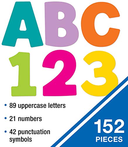 Carson Dellosa 4 In. Colorful Bulletin Board Letters For Classroom, Uppercase Alphabet Letters, Numbers, And Punctuation Cutouts, Colorful Letters For Bulletin Board (152 Pcs.)