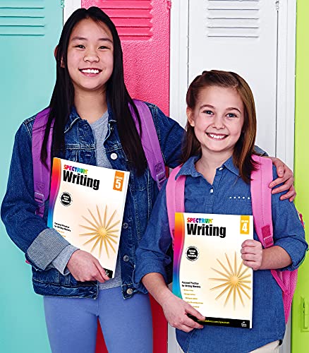 Spectrum Writing Workbook Grade 4, Informative, Opinion, Dialogue, Letter, and Story Writing Prompts, Writing Practice for Kids, Classroom or Homeschool Curriculum (Spectrum Writing)