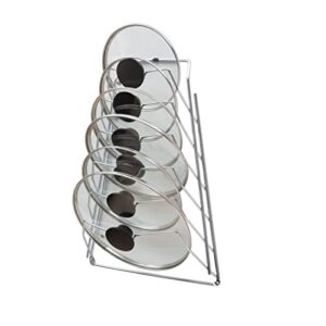 Organize It All Wall Cabinet Door Mounted Pot Lid Rack | Metal Wire | Dimensions 10.63" x 4.00 " x 16.63" | Kitchen Storage | Sliver