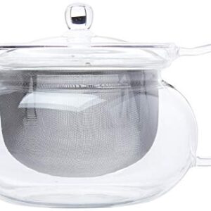 Hario 'ChaCha Kyusu Maru' Teapot Heatproof Glass Teapot 700 mL, Glass