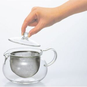 Hario 'ChaCha Kyusu Maru' Teapot Heatproof Glass Teapot 700 mL, Glass