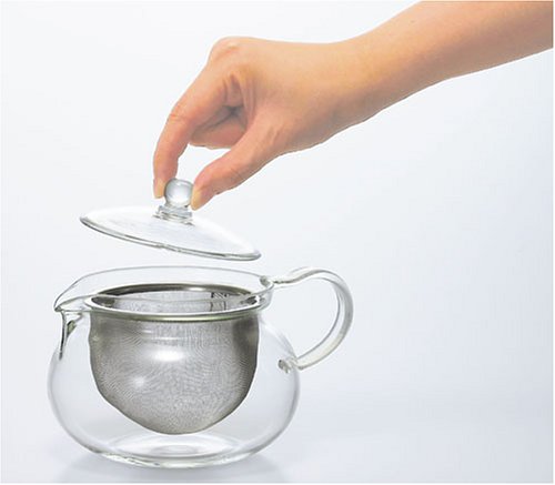 Hario 'ChaCha Kyusu Maru' Teapot Heatproof Glass Teapot 700 mL, Glass