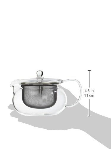 Hario 'ChaCha Kyusu Maru' Teapot Heatproof Glass Teapot 700 mL, Glass