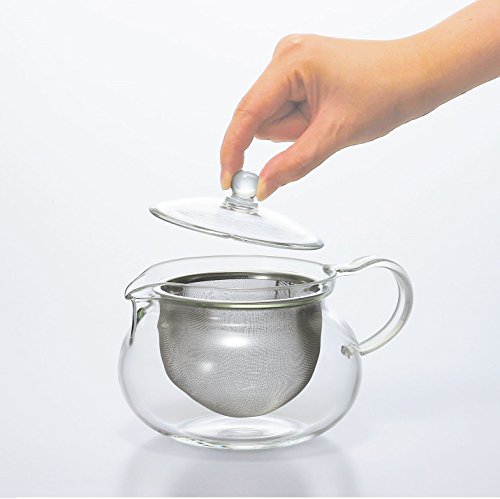 Hario 'ChaCha Kyusu Maru' Teapot Heatproof Glass Teapot 700 mL, Glass