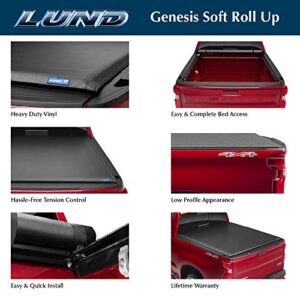 Lund Genesis Roll Up Soft Roll Up Truck Bed Tonneau Cover | 96062 | Fits 2000 - 2007 Dodge Dakota Quad Cab 5' 5" Bed (64.9")