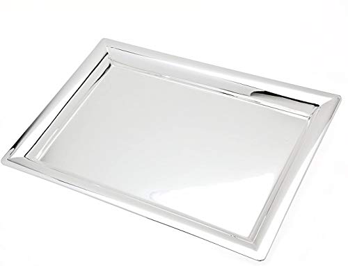 Godinger Stainless Steel Rectangular Tray, Multipurpose use for Vanity, Serving 11 x 16