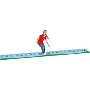 learning resources 0-30 number line floor mat, blue