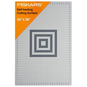 fiskars craft supplies: self healing cutting mat for crafts, sewing, and quilting projects, 24×36” (12-83727097j) , gray