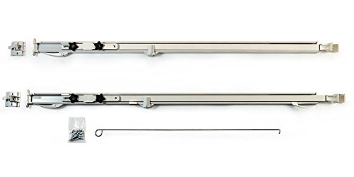 Carefree 961501WHT Fiesta White with Matching White Casting Universal Manual RV Awning Arms Set (68"-81" floorline to awning rail)