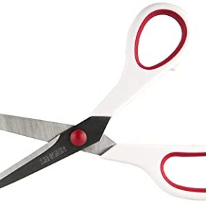 SINGER Fabric Scissors with Comfort Grip, 1-pack, Red & White