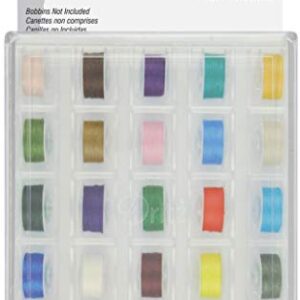 Dritz Box with Foam Insert Bobbin Set, 25, Assorted