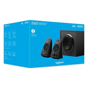 Logitech Z623 400 Watt Home Speaker System, 2.1 Speaker System - Black