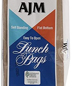 AJM Brown Paper Lunch Bags 40 Count