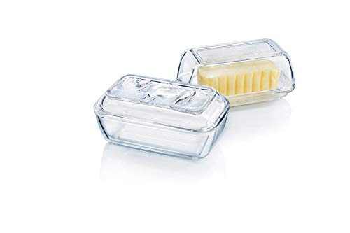 Arc International Luminarc Cow Butter Dish, 6-1/2-Inch by 2-3/4-Inch