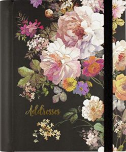 midnight floral large address book