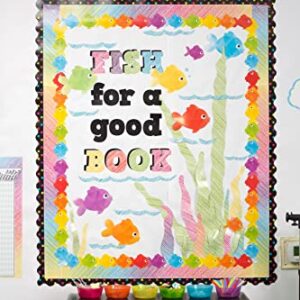 Teacher Created Resources Black/Multicolor Dots Scalloped Border Trim, Black/Multi Color Dots (4648)