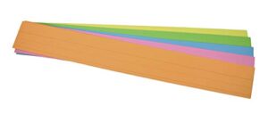 school smart sentence strip, 3 x 24 inches, assorted neon colors, 90 lb, pack of 100