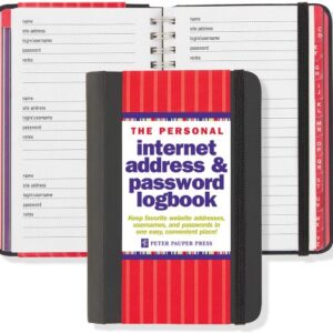 The Personal Internet Address & Password Logbook (removable cover band for security)