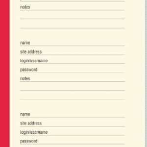 The Personal Internet Address & Password Logbook (removable cover band for security)