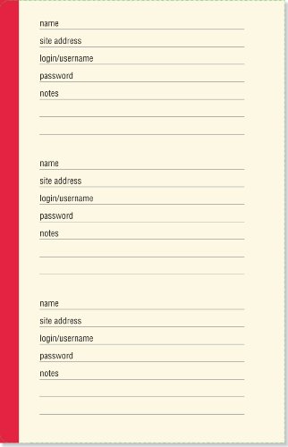 The Personal Internet Address & Password Logbook (removable cover band for security)