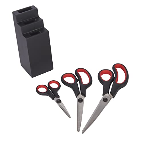 KitchenCraft 3-Piece Kitchen Scissors Set and Storage Block