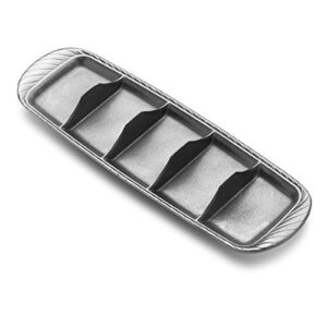 wilton armetale gourmet grillware divided vegetable grilling pan, 19-inch