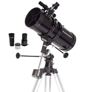 celestron – powerseeker 127eq telescope – manual german equatorial telescope for beginners – compact and portable – bonus astronomy software package – 127mm aperture