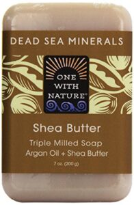 one with nature, dead sea mineral bar soap, shea butter, 7 oz