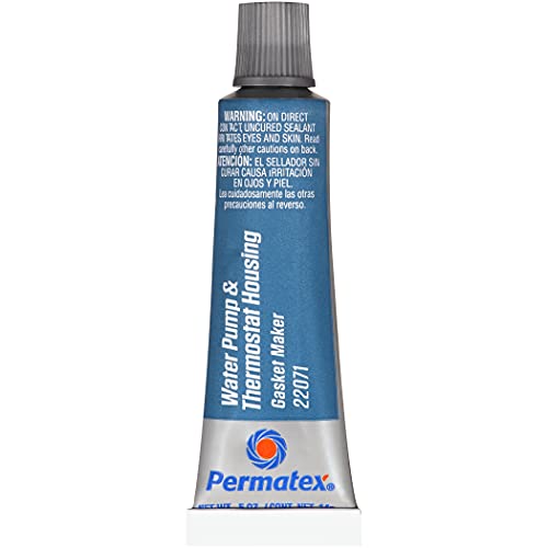 Permatex 22071 Water Pump and Thermostat RTV Silicone Gasket, 0.5 oz., 0.5 Ounce , blue