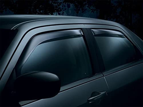 WeatherTech Custom Fit Front & Rear Side Window Deflectors for Buick Rainier, Dark Smoke