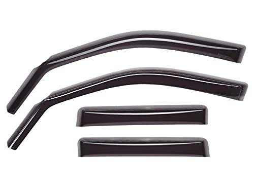 WeatherTech Custom Fit Front & Rear Side Window Deflectors for Buick Rainier, Dark Smoke