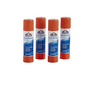 Elmer's Extra Strength Glue Sticks, Washable, 8 Grams, 4 Count