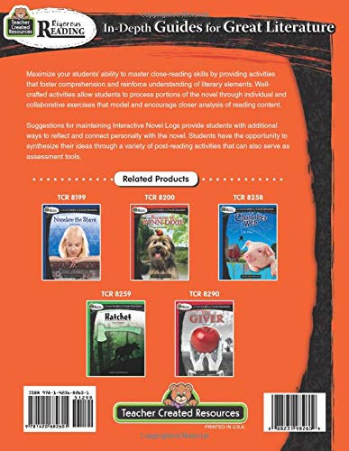 Rigorous Reading: Holes (In-Depth Guides for Great Literature), Grades 5–8 from Teacher Created Resources