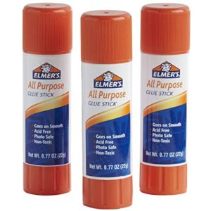 Elmer's All Purpose Glue Sticks, Washable, 22 Grams, 3 Count